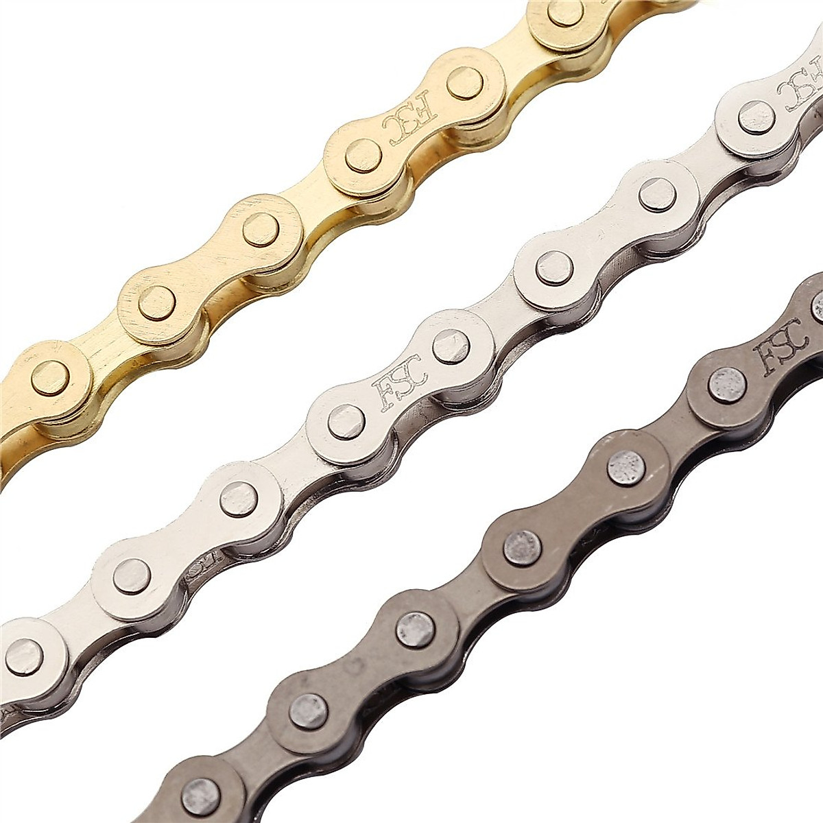 FSC F410 1-Speed Bicycle Chain (1/2 x 1/8-Inch, 104L) (Ti-N Gold)