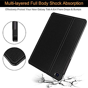 Soke Galaxy Tab A 8.4 Case 2020, Premium Shock Proof Stand Folio Case, Multi- Viewing Angles, Hard TPU Back Cover for Samsung Galaxy Tab A 8.4 inch Tablet [SM-T307],Black