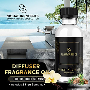 Signature Scents - Luxury Hotel Fragrances - Hotel Fragrance Oil - Diffuser Oil Blends for Aromatherapy (Sanctuary Suite) 4.05 Fl Oz (120ml)