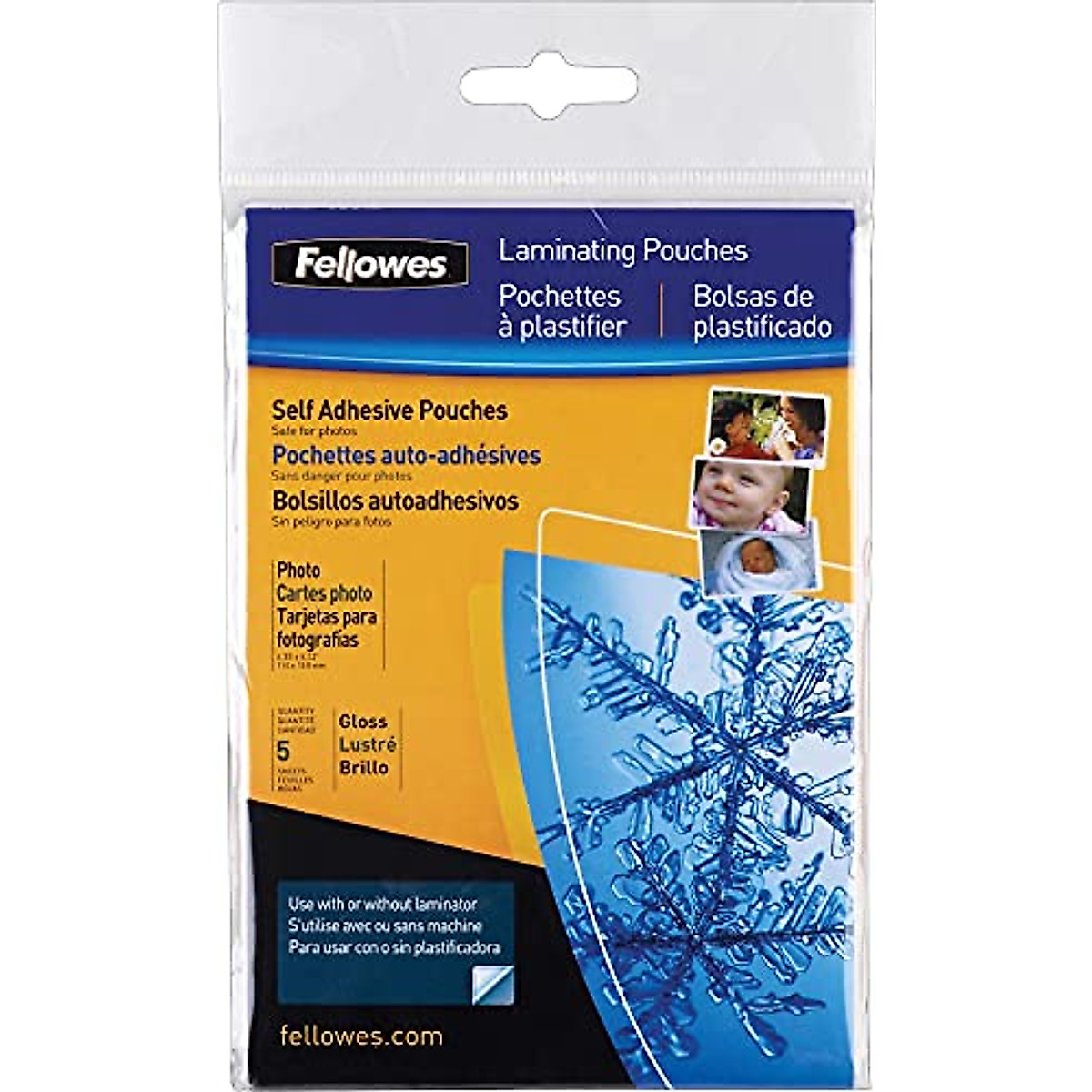 Fellowes Laminating Pouches, 5Mm, 4-1/4X6-1/4