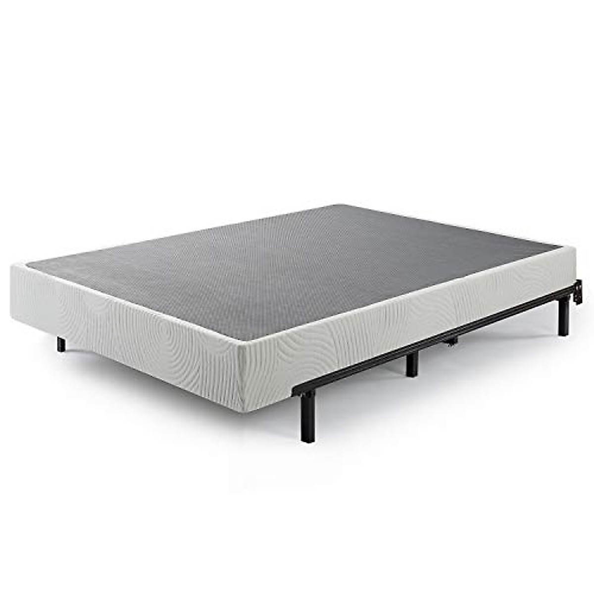 ZINUS Quick Lock Metal Smart Box Spring / 9 Inch Mattress Foundation / Strong Metal Structure / Easy Assembly, Queen, White