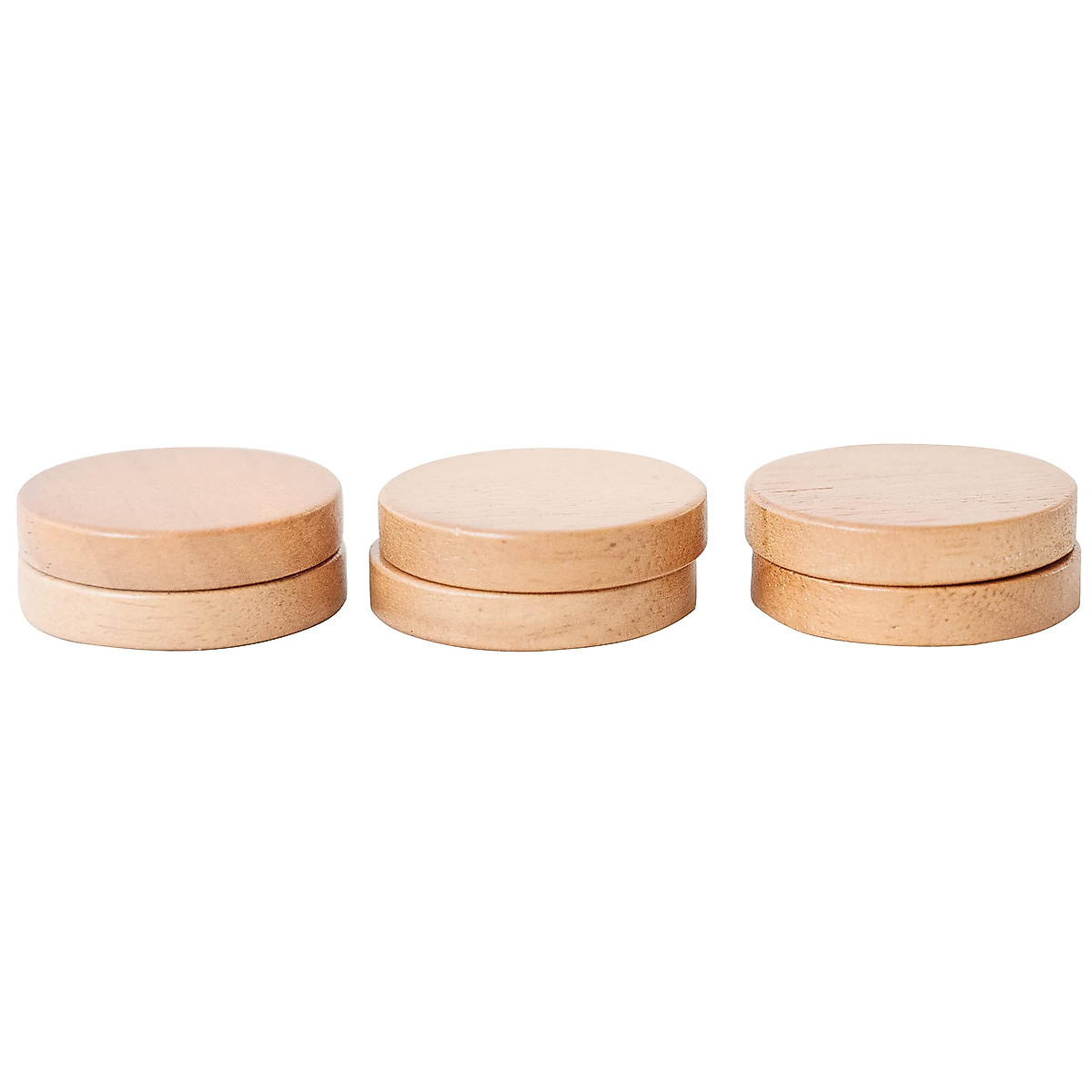 Wooden Coins for Montessori Object Permanence Coin Box - Chunky Wood Replacement Coin Set - Wooden Tokens for Counting - Montessori Toys for 1 Year Old - Infant Developmental Coin Drop Toys