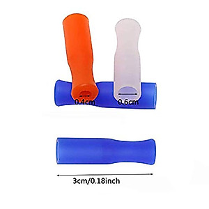 Mini Skater 11Pcs Multi Color Food Grade Silicone Straws Tips Covers Anti-Scald/Cold Straws Cover for 1/4 Inch Wide (6MM OD) Stainless Steel Straws,11 Colors