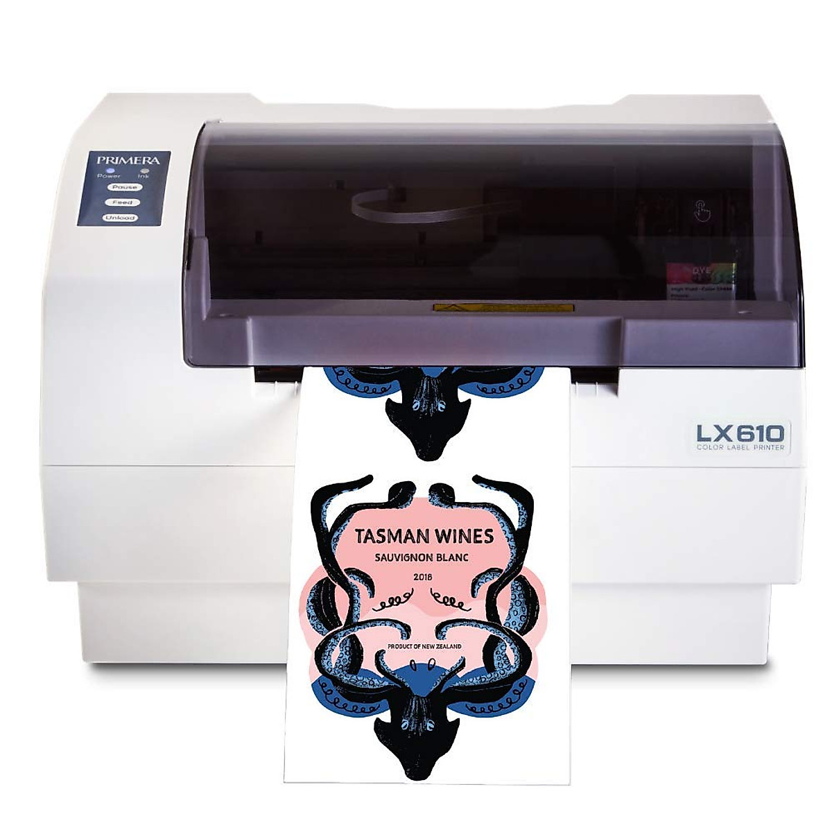Primera LX610 Color Inkjet Label Printer with Plotter Cutter 74541 - Print and Cut Any Label Shape or Size in One Machine. Prints Up to 5 Inches Wide