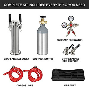 ICEJUNGLE Beer Tap Kegerator, Kegerators Beer Dispenser Beverage Beer Cooler Water Cooler Dispenser 5 Gallon, Full Size Keg,1/4 Keg,1/6 Keg