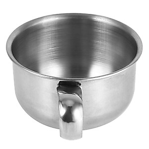 FILFEEL Shaving Soap Mug Bowl, New Stainless Steel Metal Cup Shaver Cleansing Foam Tool For Man
