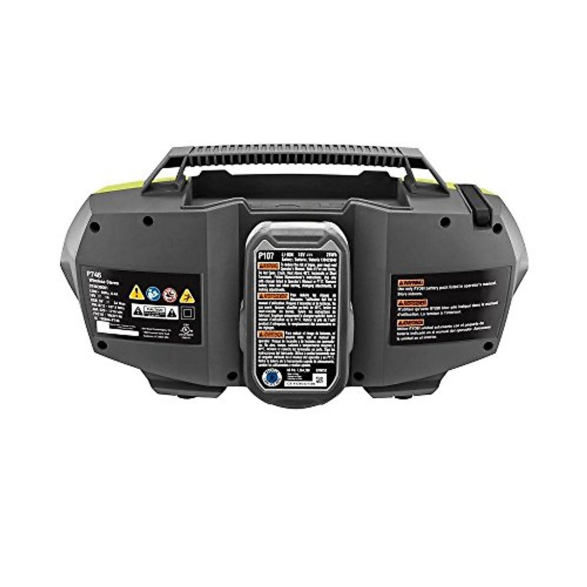 Ryobi P746 One+ 18-Volt Lithium Ion / AC Dual-Powered AM/FM Stereo System with USB and Bluetooth Technology (Battery, Charger, and Extension Cord Not Included / Radio Only)