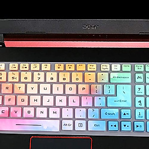 Keyboard Cover for Acer Nitro 5 & Predator Helios 300 Gaming, Nitro 5 AN515-58/57/56/55/54/45/44/43 AN517-54/53/52/51, Predator Helios 300 PH315-55/54/53/52 PH317-53/54, Nitro 7 AN715-51/52-Colorful