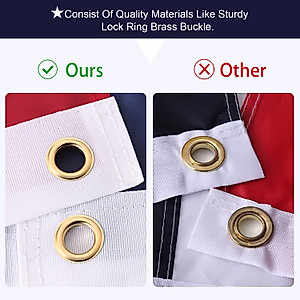 American Flag 3x5 Outdoor - 3x5 American Flag Outdoor Heavy Duty，Us Usa Flag 3x5 Outdoor，American Flag Made In Usa， American Flags Nylon 3x5 Embroidered Outside All Weather United States Flag