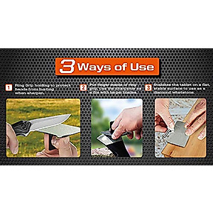 SHARPAL 116N Pocket Diamond Sharpening Card Stone (Coarse 325/Fine 600/Extra Fine1200) Kit Garden Tool File Survival Knife Sharpener