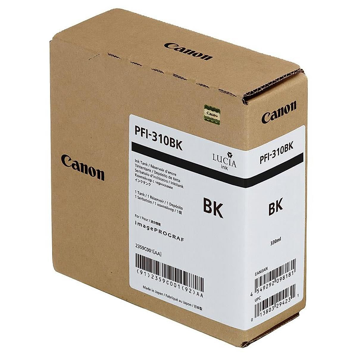 Canon PFI-310 330ml Pigment Ink Tank Bundle - Includes Matte Black/Black/Cyan/Magenta/Yellow