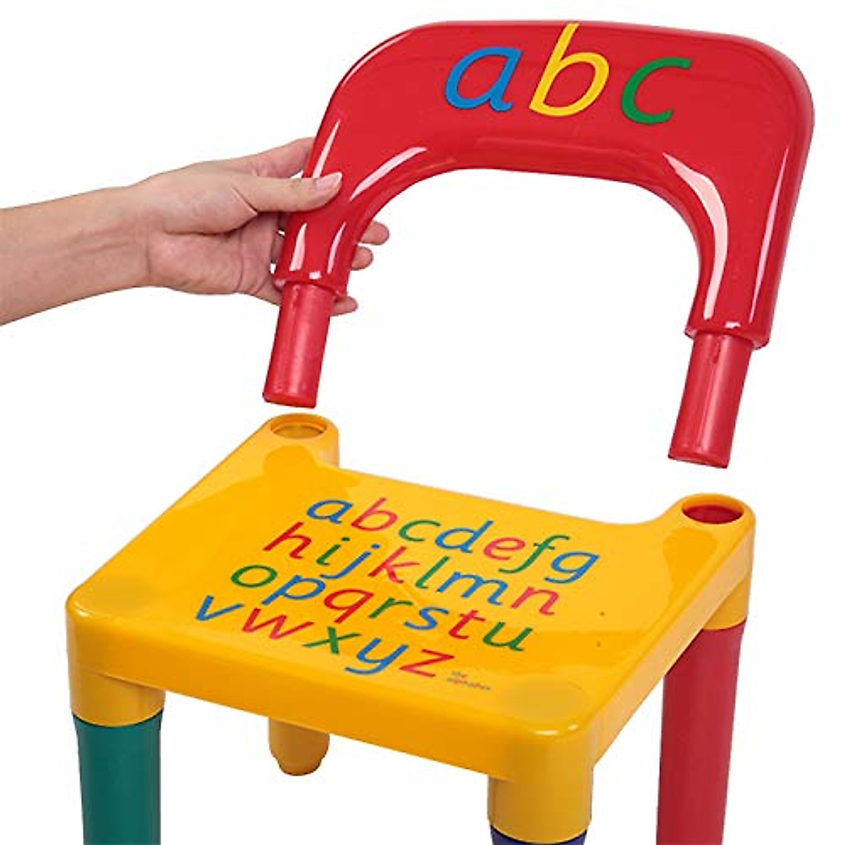 WiCCI gt6-ZJ Children Letter Table Chair Set Yellow & Red