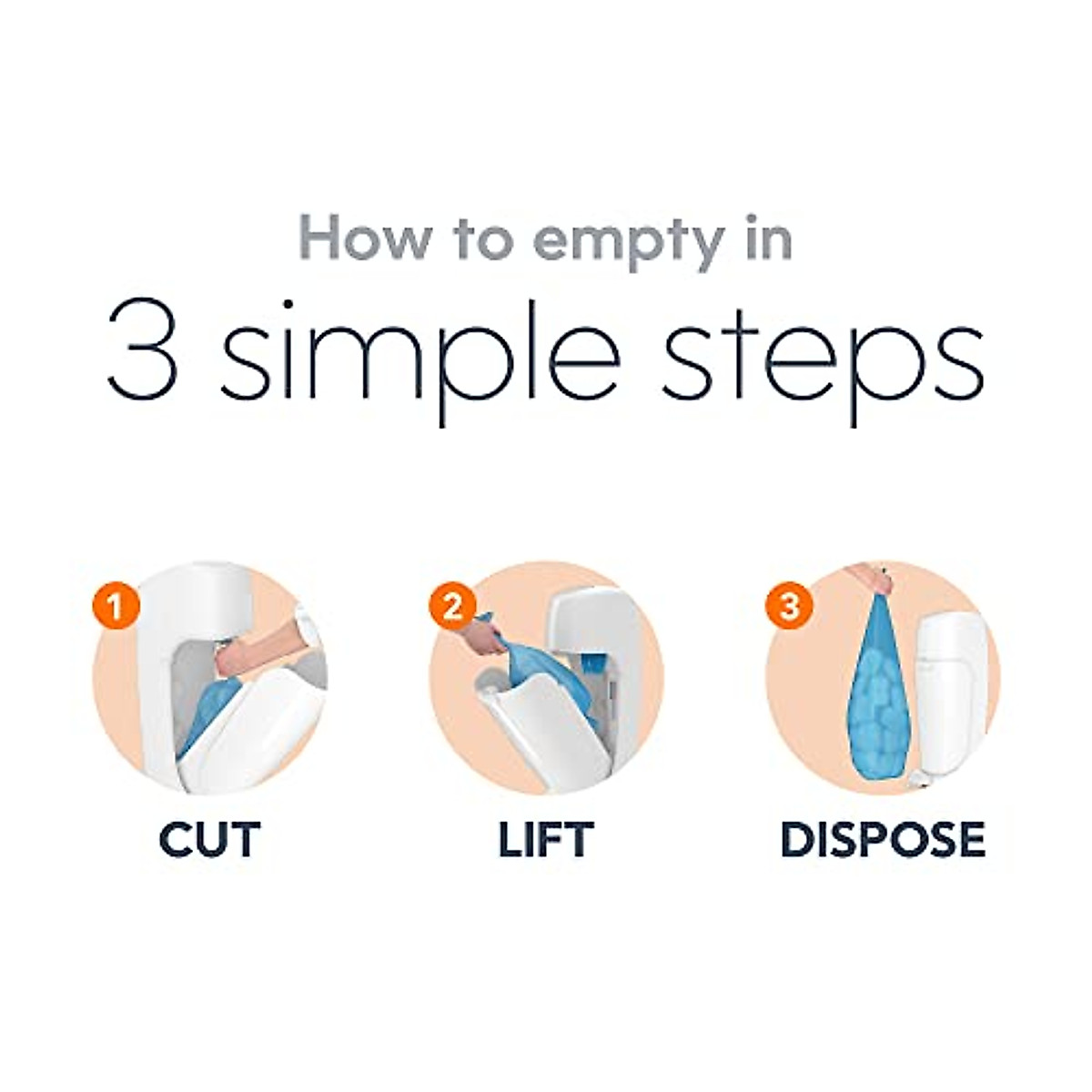 Diaper Genie Complete Pail with Built-In Odor Controlling Antimicrobial, Includes Pail and 1 Refill, Gray Pail, 2 Piece Set (Pack of 1)