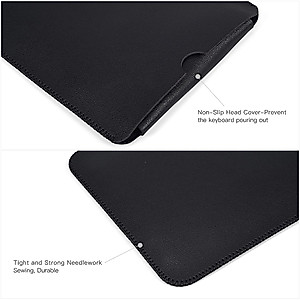 Magic Keyboard PU Leather Sleeve Case for 2024 2023 2021 Apple Magic Keyboard M4 M3 M1 chip A2449 A2450 / Magic Keyboard 2 MLA22LL/A A1644,Apple iMac 24 inch 2024 2023 Keyboard Bag Accessories-Black