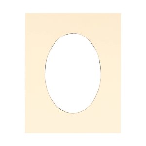 CountryArtHouse Cream Acid Free 11.5x17 Oval Picture Frame Mat with White Core Bevel Cut for 11x13.5 Pictures - Fits 11.5x17 Frame - Pack of 1 Matboard