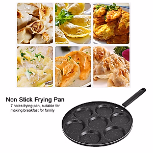 MAVIS LAVEN Egg Frying Pan, 7-Grid Multi Egg Cooking Pan, Non Sticking Plett Pan for Restaurant, Hotel Household Kitchen Use