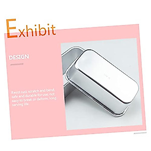 Cabilock Hamburger Buns Pizza Oven 1pc Toast Mold Jelly Donuts Nonstick Bread Box Household Toasting Box Non Stick Pan Aluminum Alloy Silver Household Hamburger Bun Cheesecake