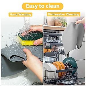 XOUDOOH Silicone Slow Cooker Liners for Crockpot & Hamilton Beach 8QT, Reusable/BPA Free/Leakproof/Slow Cooker Accessories Cooking Liner for 7/8 Quart Slow Cooker(Red/Grey)