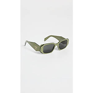 Prada Women's PR 17WS - 13N5S0 Sunglasses Sage/Black W/Dark Grey 49mm