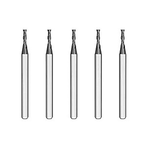 SPEED TIGER Micrograin Carbide Square End Mill - 2 Flute - ISE1/16"2T (5 Pieces, 1/16") - for Milling Alloy Steels, Hardened Steel, Metal & More –Mill Bits Sets for DIYers & Professionals