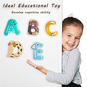 Magnetic Letters for Classroom Whiteboard, Alphabet Magnets ABC for Toddlers Fridge 3+ Year Old, Large Jumbo Refrigerator, Spelling Preschool Learning Toys for Boys Girls, Educational Games for Kids