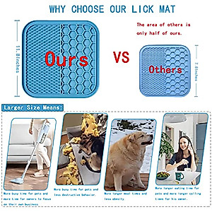 Kabetig Silicone X Large Dog Lick Mat for Dogs with Suction Cups - Dog Licking Mat/Pad for Anxiety and Boredom Relief - Alternative to Slow Feeder Dog Bowl - Use for Food/Treats/Yogurt/Peanut Butter