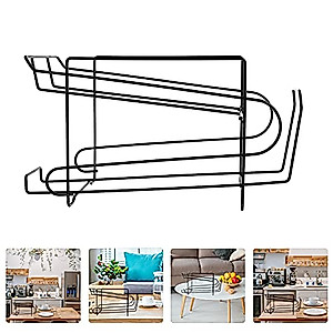 Hemoton Beverage Can Dispenser Rack Automatic Rolling Soda Can Storage Organizer Metal Wire Basket Refrigerator Beer Can Rack for Pantry Shelves Drawer Freezer Black