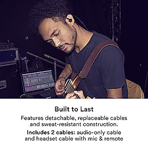 MEE Professional MX1 PRO Advanced Dynamic Driver Musician's In Ear Monitor Headphones with Balanced Sound; Noise Isolating Earbuds Earphones w/ Memory Wire, Optional Customization & Detachable Cables