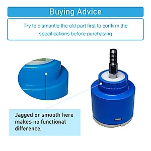 35mm Ceramic Faucet Cartridge Replacement, 35mm Faucet Cartridge Replacement for Single Handle Kitchen Basin Shower Faucets, Ceramic Faucet Valve