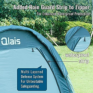 Qlais Outdoor Bike Storage Shed, Portable Bicycle Storage Cover, 210D Waterproof Silver Coated Oxford Bike Cover, Foldable Bicycle Shelter for Outfoor (Large)