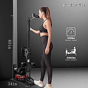 ETONSUNNY Water Rowing Machine with Bluetooth, 330Lbs Weight Capacity Vertical Tank Rowing Machines for Home Use Water Rower with Digital Monitor Tablet Holder (ET707)