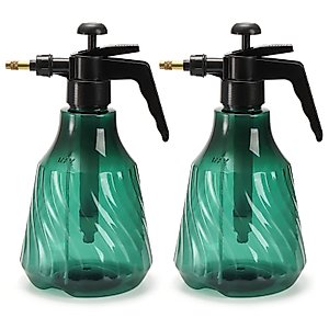 ZEAYEA 2 Pack 0.5 Gallon Hand Held Garden Sprayer, Pump Pressure Water Sprayer, Plastic Watering Can with Adjustable Nozzle, Hand Sprayers for Lawn, Garden, Indoor and Outdoor Gardening, Home Cleaning