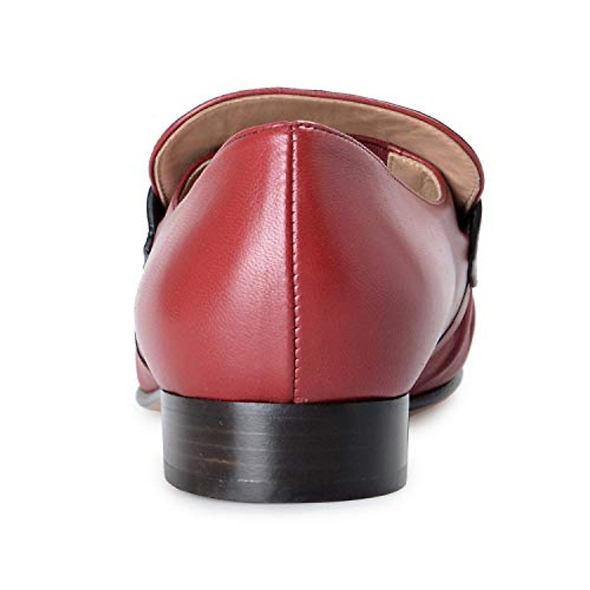 Valentino Women's Red Leather Loafers Slip On Flats Shoes US 9.5 IT 39.5