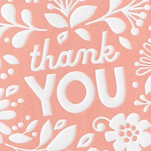 Hallmark Pack of Thank You Cards, Pink Rustic Flowers (20 Thank You Notes with Envelopes for Baby Showers, Weddings, All Occasion)