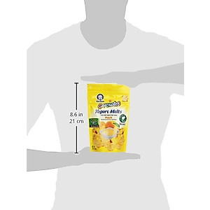Gerber Yogurt Melts Freeze-Dried Yogurt Snack made with real fruit, Peach, 1 oz