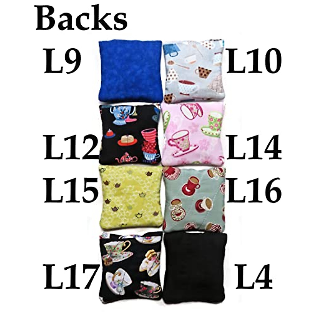 Large Teabag Shaped Tea Bag Wallet, Quilted, Handcrafted, Nothing Falls Out, Secure Hold, Tea, Your Choice of Tea Cups or Tea Pots