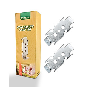 Meelna Fence Wire Twister for T Post Clips, Fence Wire Twisting Tool, Fence Tools, Saver Timea Energy Wire Twisting Tool Easy to Use High Hardness Enough to Twist Any Fencing Wire (2 Pack)