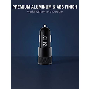 USB C Car Charger, EHO 45W (25W+20W) Dual Port PD 3.0 Dual Type C Fast Car Charger Adapter PPS Super Fast Charger Compatible with iPhone 13 Pro Max/12 Pro Max, Galaxy S22/S21/S20, iPad Air/Pro, Black