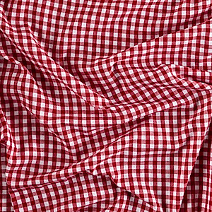 Richcheck 60" Gingham Check 1/4" Red, Fabric by the Yard