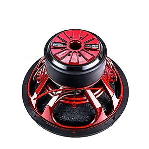 American Bass HAWK 15 Inch Dual 4 Ohm Voice Coil 3000 Watt Subwoofer Speaker with 80 Ounce Magnet and Kevlar Fiber Non-Pressed Paper Cone, Red
