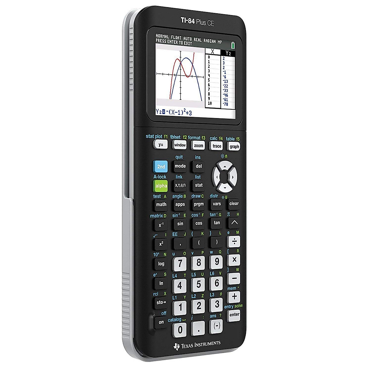 Texas Instruments TI-84 Plus CE Graphing Calculator, Black (Renewed)