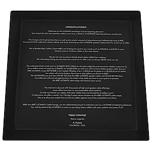 WORLDS BEST CABLES 10 Foot Ultimate - 7 AWG - Ultra-Pure OFC – Extra Premium Audiophile HiFi Bi-Wire Speaker Cable Pair with Eminence Gold Banana Plugs & Carbon Tweed Jacket