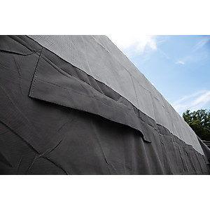 Camco ULTRAGuard 8-10-Ft Pop-Up Camper/RV Cover - Features Covered Air Vents & Cinching Straps - Crafted of Spunbond Polypropylene - Includes Storage Bag for RV Storage and Organization (45761)