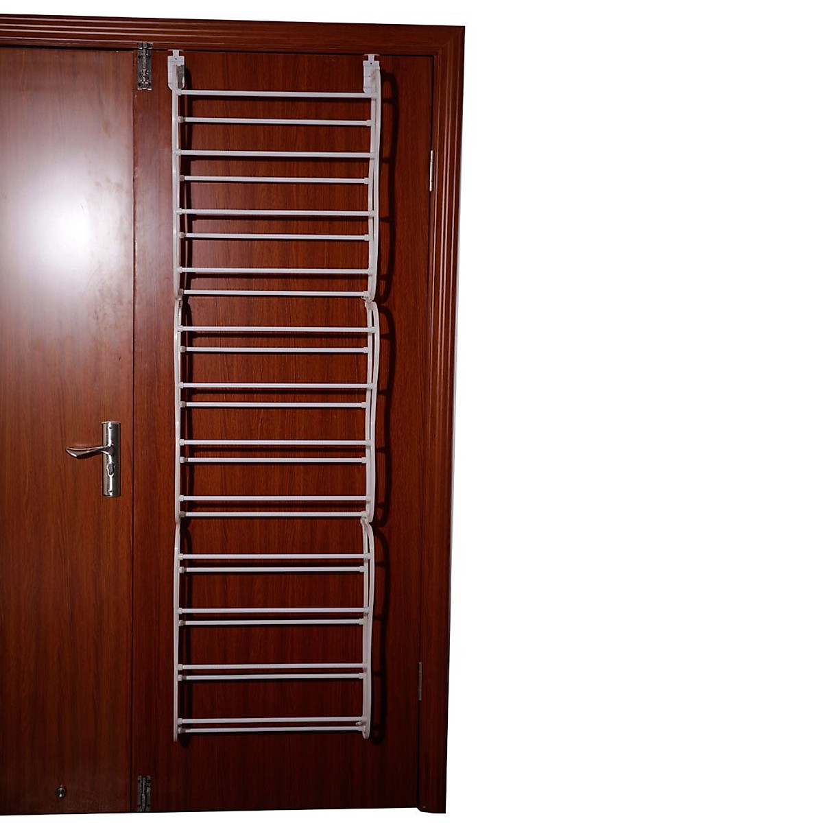 12 Layers Wall-mounted Shoe Rack Door Over Hanging Organizer White