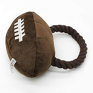 N/ hionre Interactive Playing Toys for Pets, Cotton Rope Plush Basketball Football Doll Chew Squeaky Toy for Pet Dog Cats Puppy Rugby