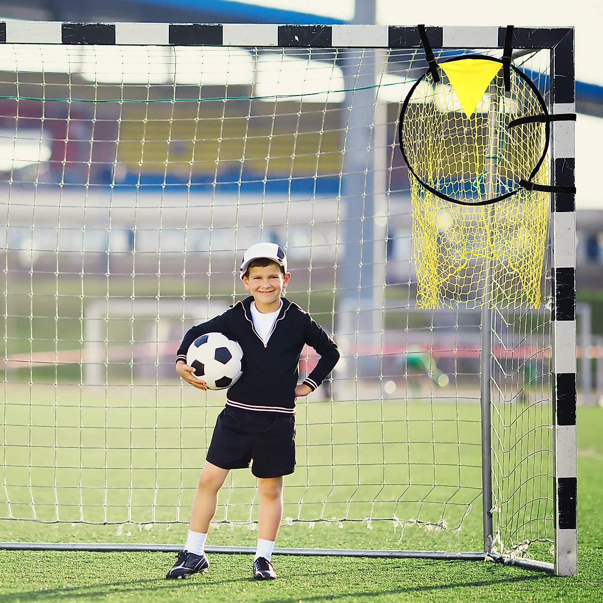 2 Pcs Soccer Top Bins Soccer Target Goal Soccer Ball Target with Highlighted Scoring Zones Corner Shooting Soccer Goal Target Nets for Shooting Accuracy Training Practice Equipment Trainer Gifts