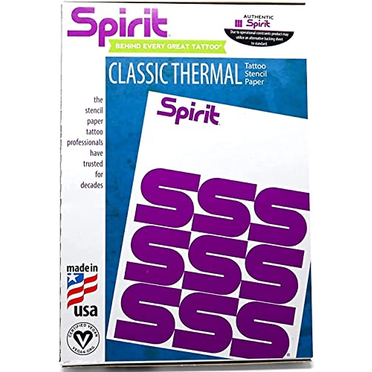 Element Tattoo Supply - Tattoo Transfer Stencil Paper for Tattoos - Color Purple Carbon - Pack of 25 Sheets - 8.5 x 11