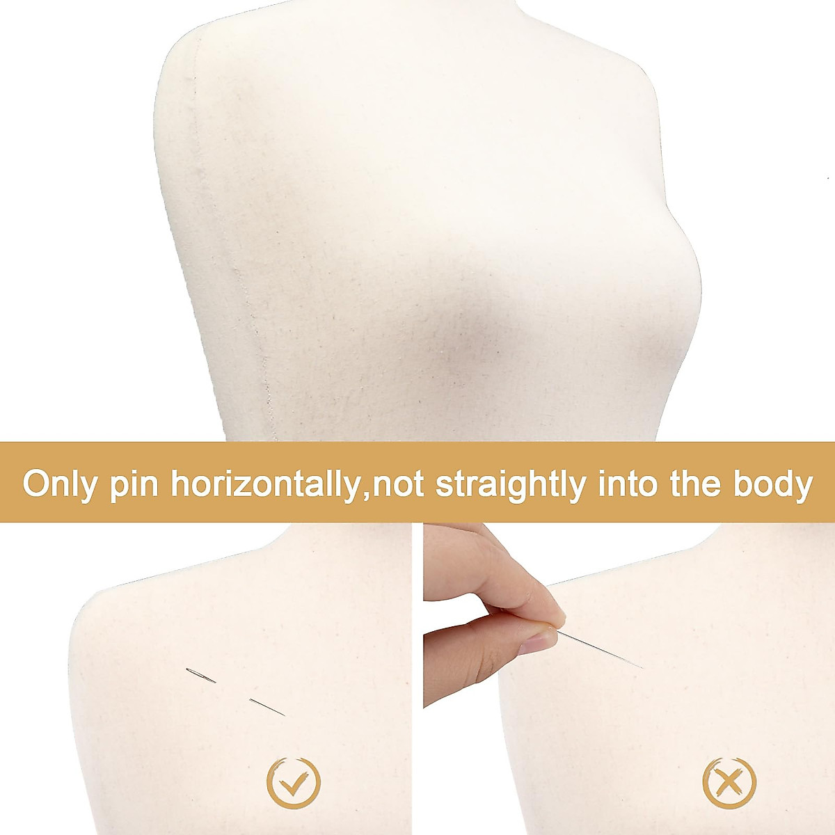 Bonnlo Female Dress Form Size 10-12, Adjustable Height Torso Body with Upgraded Tripod Stand, Medium Size Mannequin for sewing and display (10-12, Cream1)