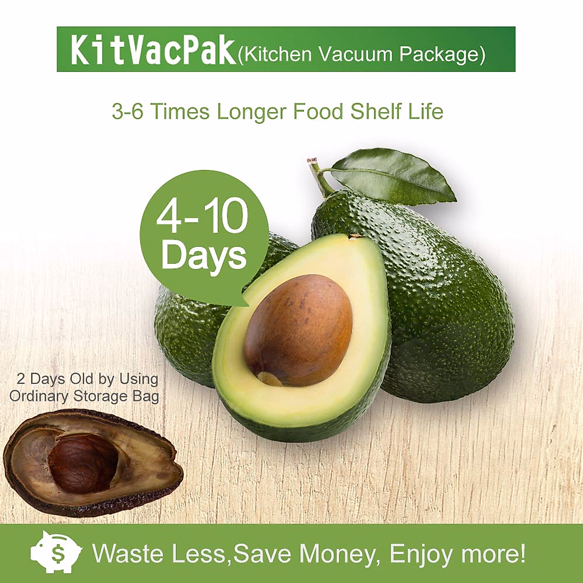 KitVacPak 100 Quart 10X13 Vacuum Food Sealer Bags with BPA Free and Heavy Duty,Commercial Grade Vacuum Sealer Freezer Bags Compatible with Any Type Vacuum Sealer