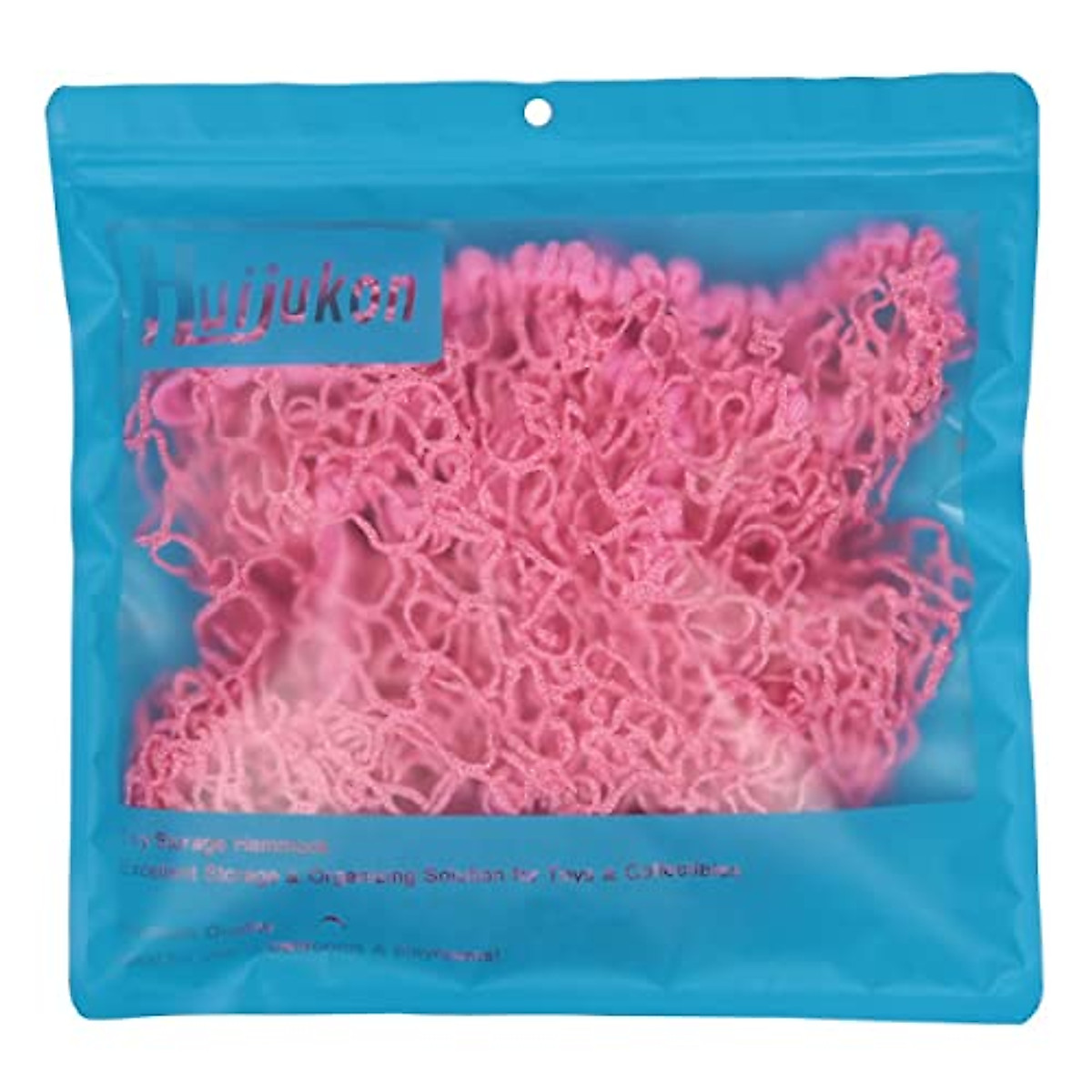 Toy Hammock, Huijukon Jumbo Corner Toy Hammock Toy Storage Net Hammock Collection Organizer for Stuffed Animals Squishmallows Cuddly Plush Soft Toys | Size: 86" x 60" x 60" (Pink)